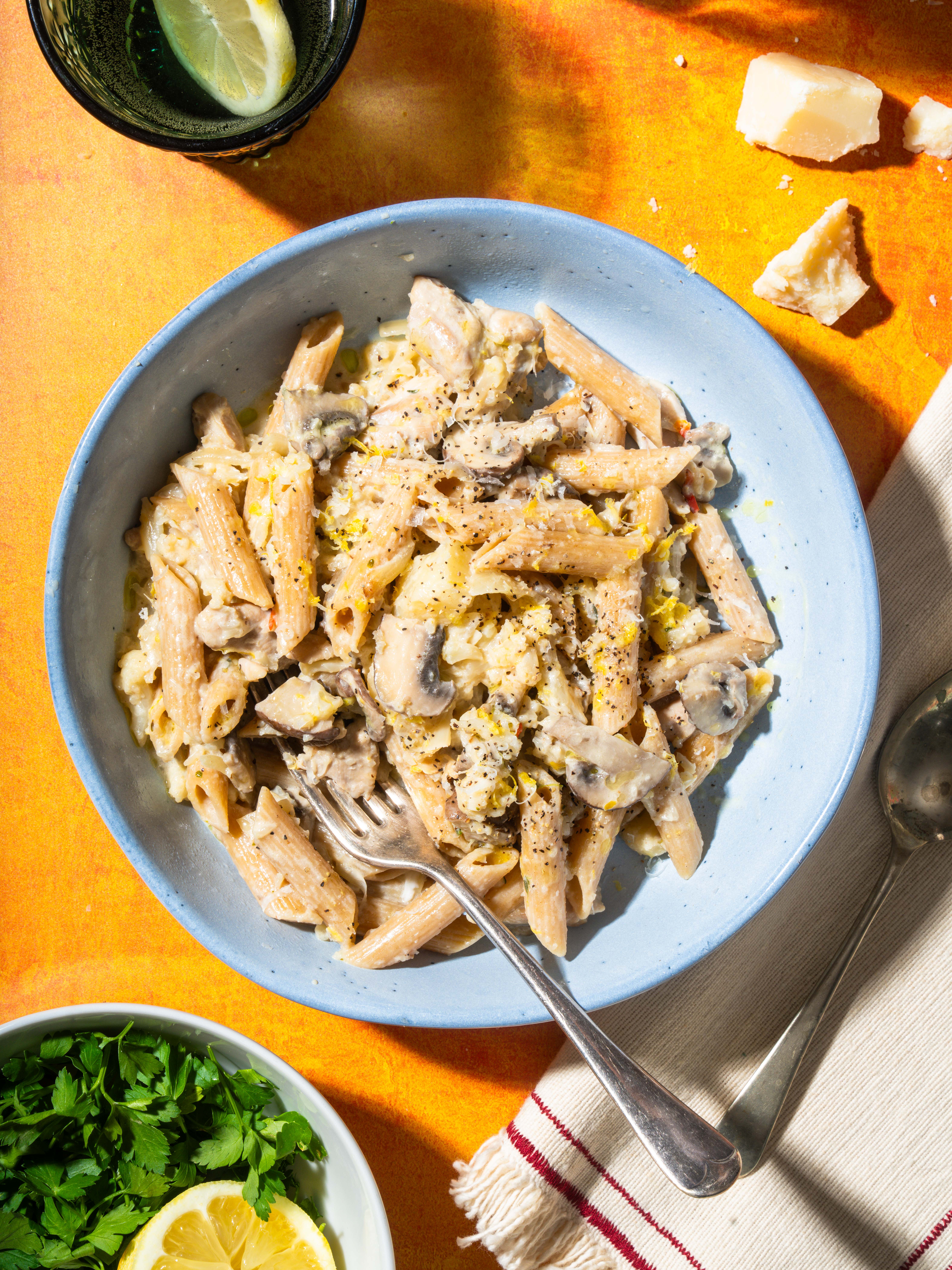 Cherrypick | Creamy Chicken, Mushroom and Cauliflower Pasta