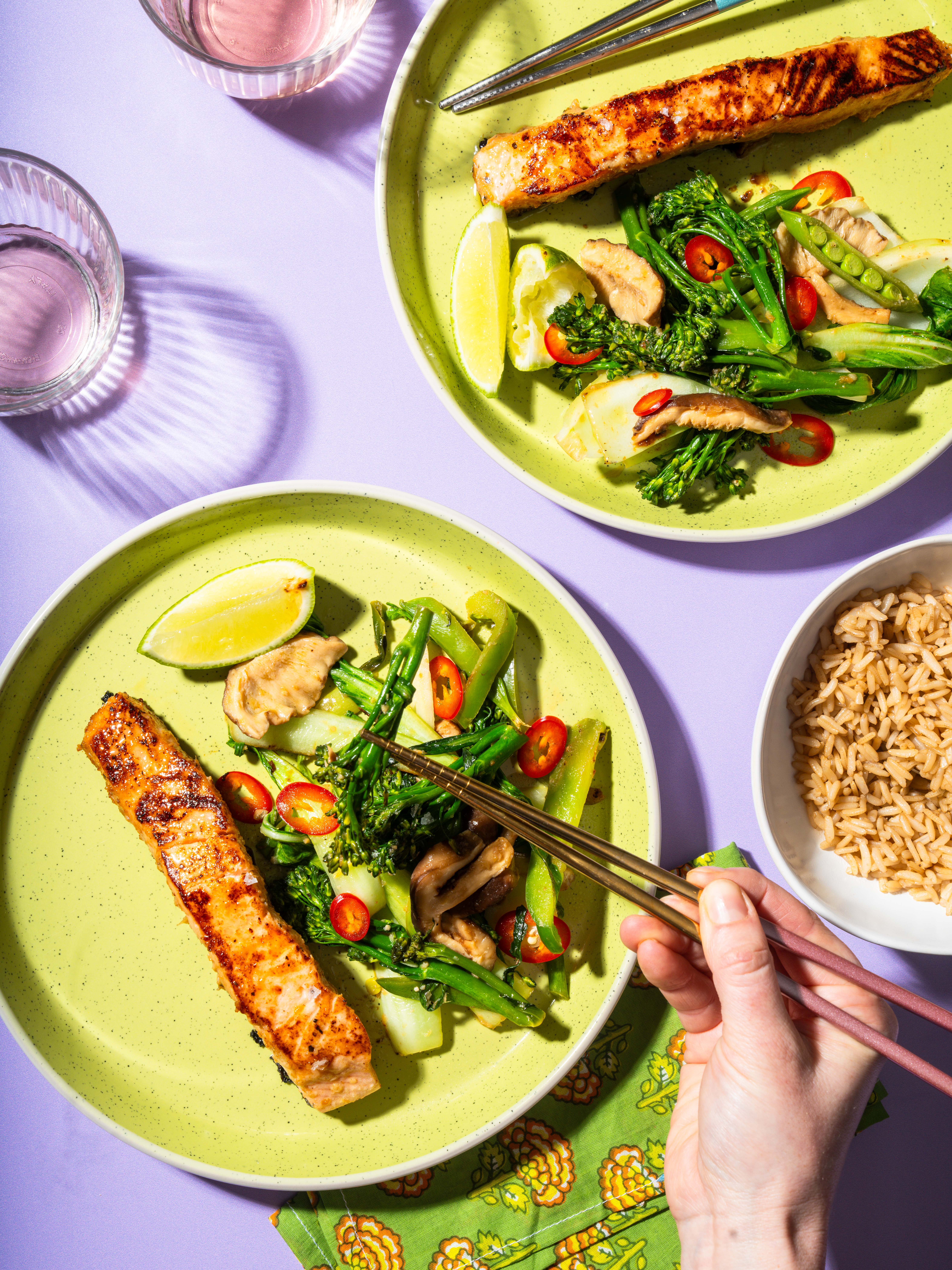 Cherrypick | Miso-Glazed Salmon with Stir-Fried Greens