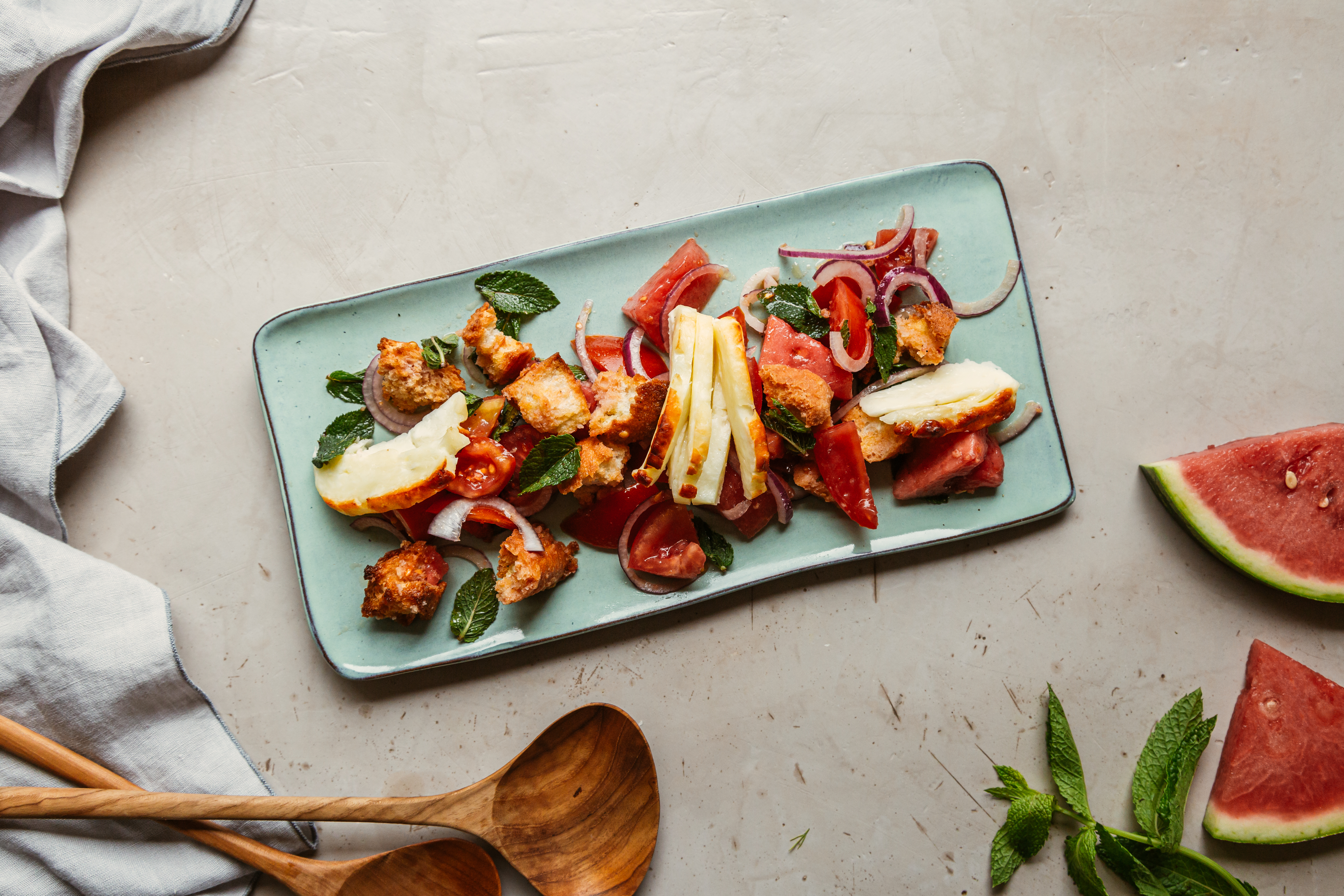 Cherrypick | Halloumi, Watermelon and Crouton Salad