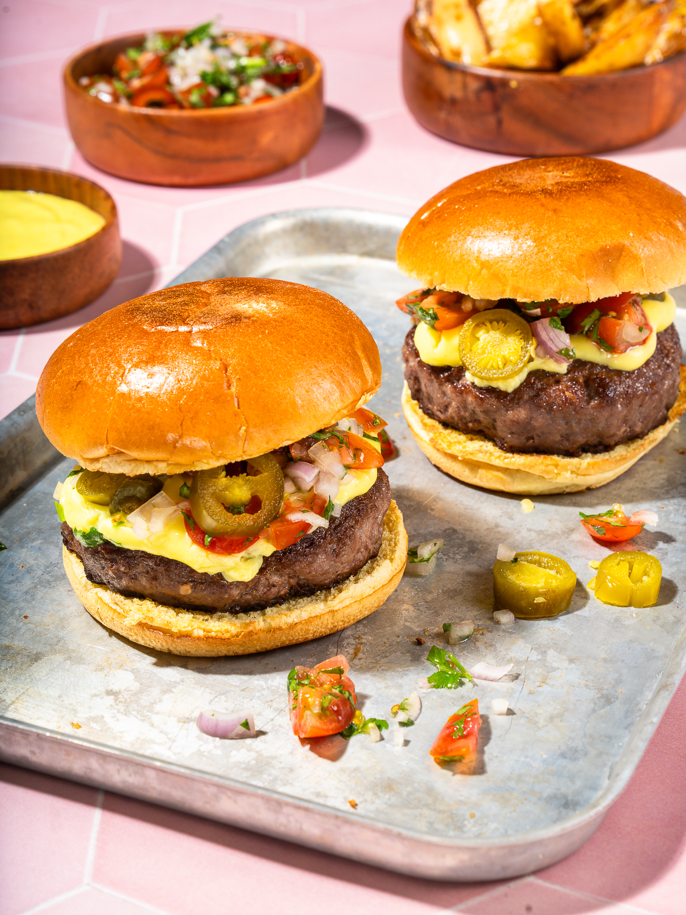 Cherrypick | Nacho Chilli Cheeseburger With Wedges