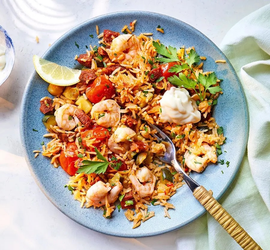 Cherrypick | Prawn, Chorizo and Courgette Baked Rice